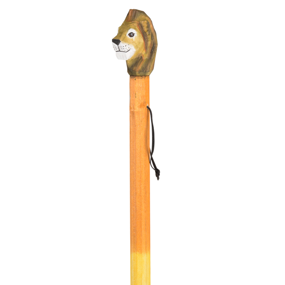48" Wooden Lion Walking Stick