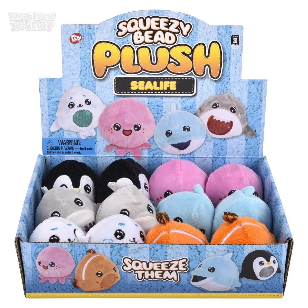 3" Sea Life Squeezy Bead Plush