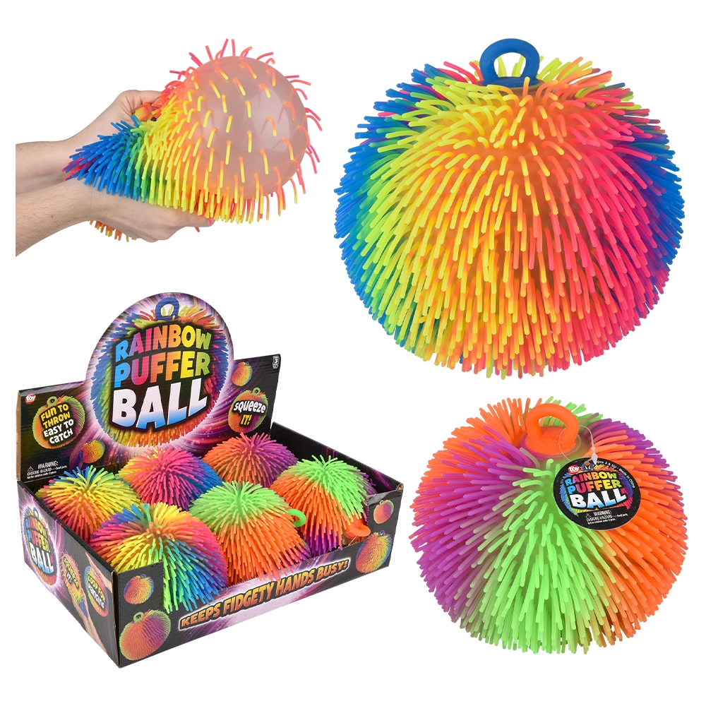 7" Rainbow Puffer Ball
