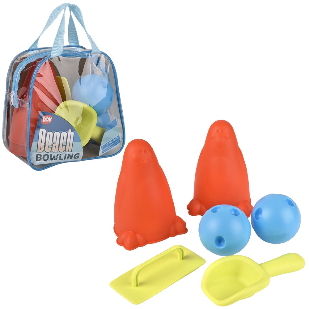Beach Bowling Penguin Pin 6pc Set