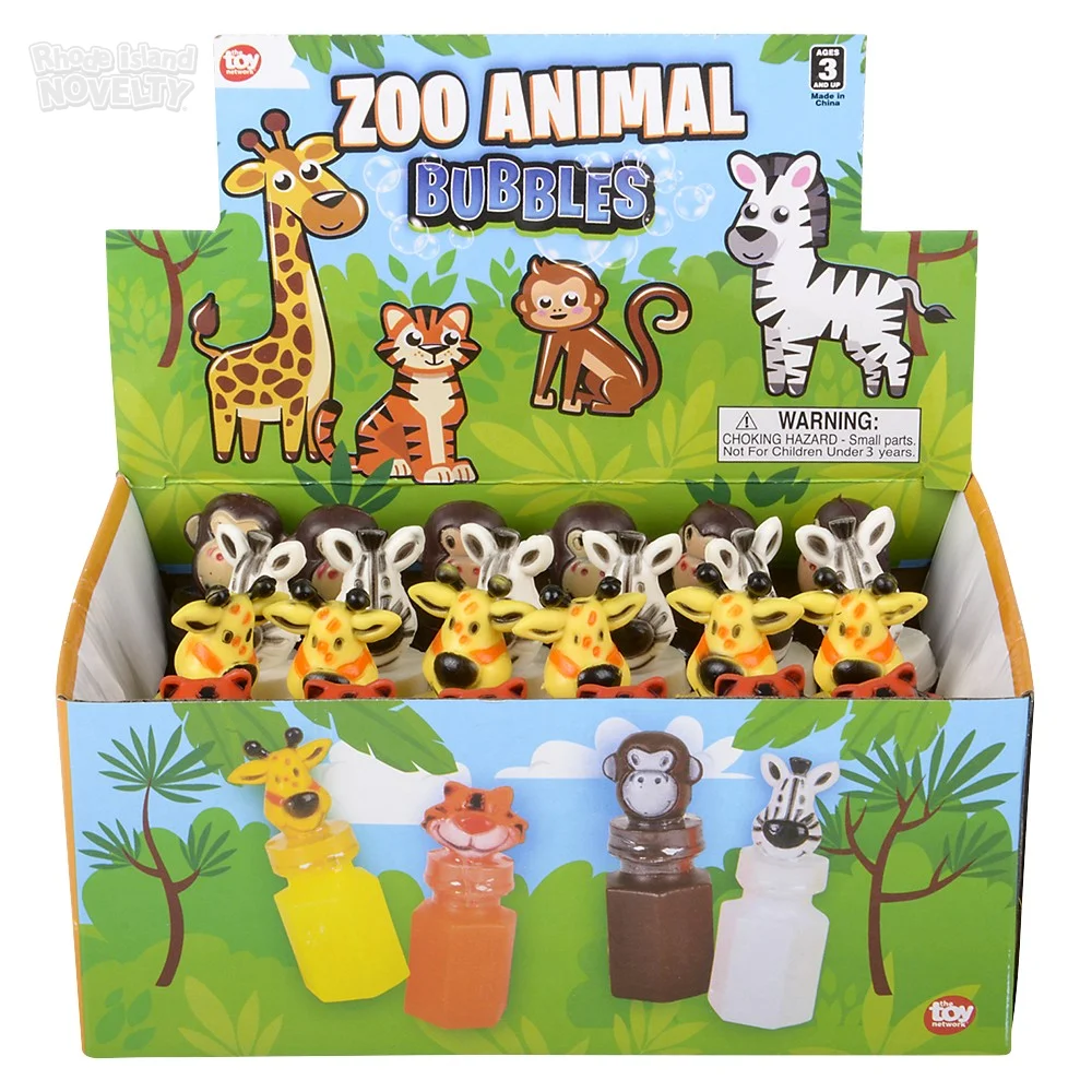 Zoo Animal Bubble Bottle 3"