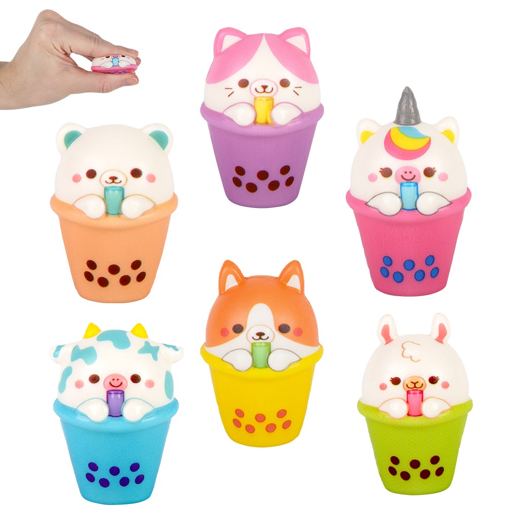 Micro Squish Animal Bubble Tea 2"