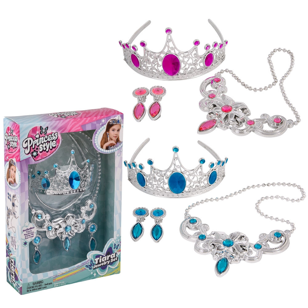 Pretend Play Princess Tiara Jewelry Assortment