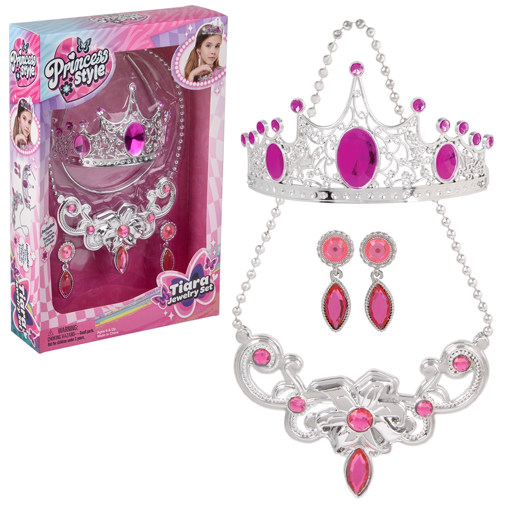 Pretend Play Princess Tiara Jewelry Set