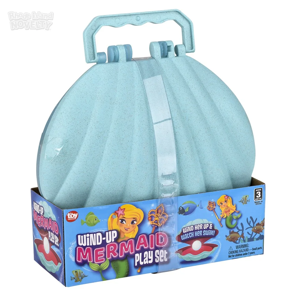 Wind-Up Mermaid Clam Shell Play Set