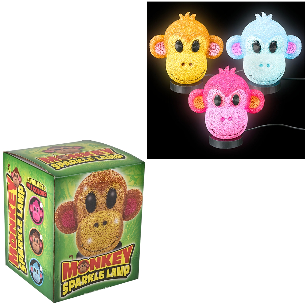 8" Sparkle Monkey Lamp