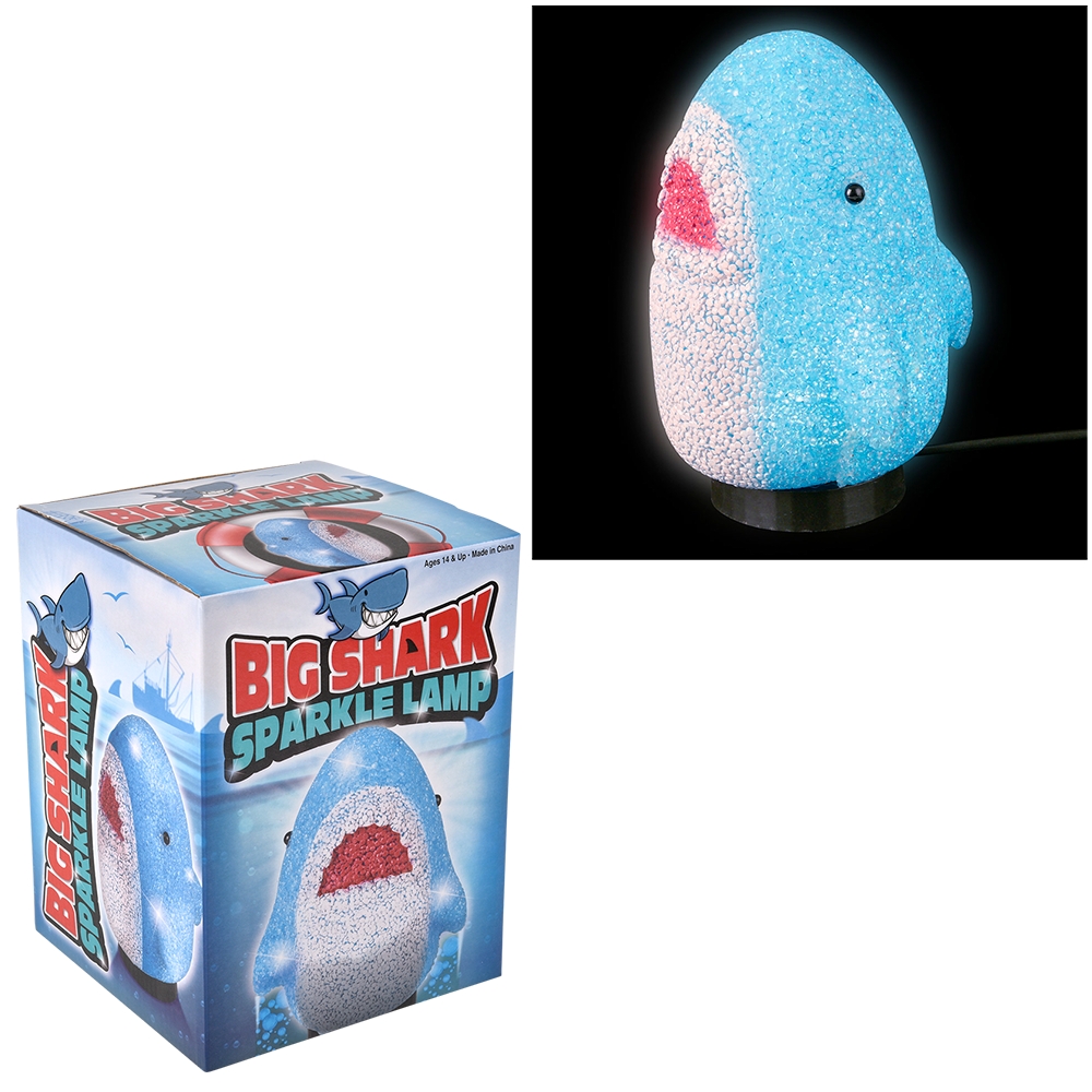 8" Sparkle Shark Lamp