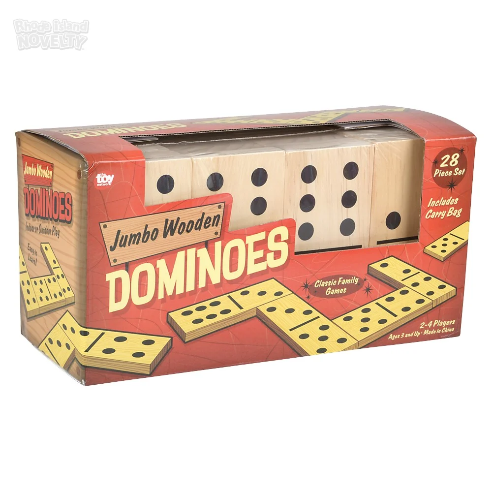 6" Jumbo Wooden Dominoes Set