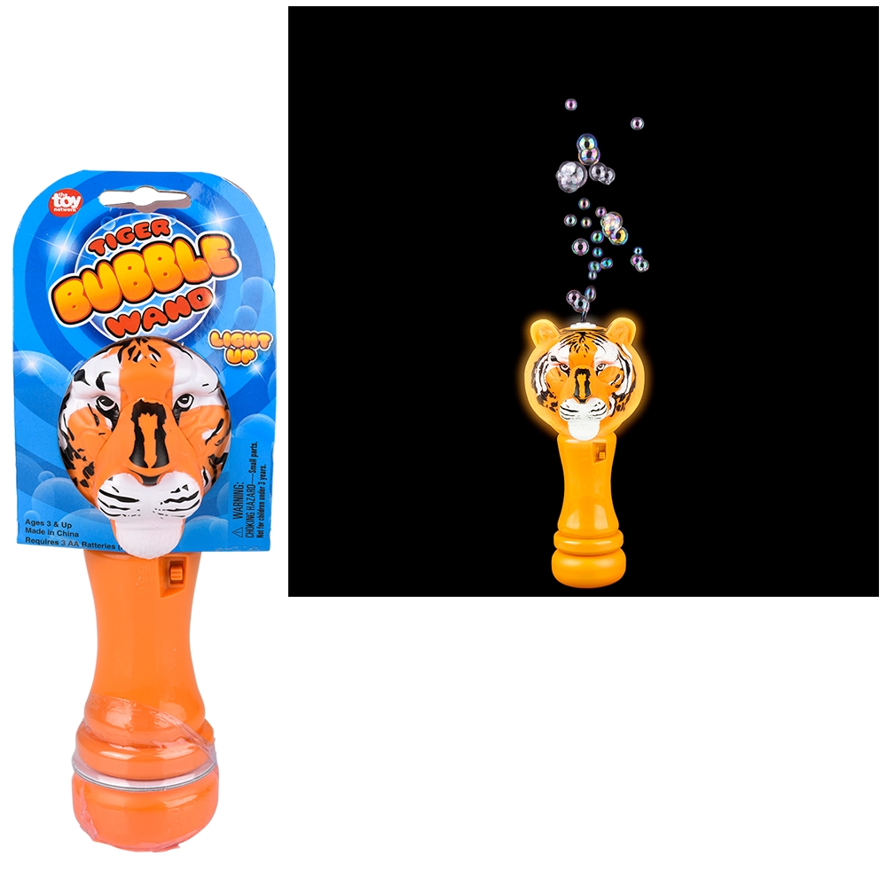 8" Tiger Light-Up Bubble Wand