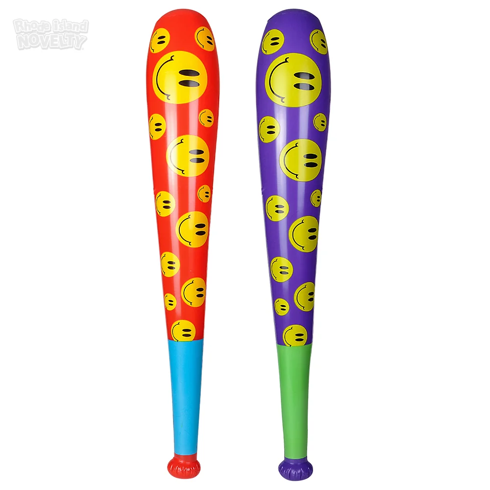 42" Smiley Face Baseball Bat Inflate