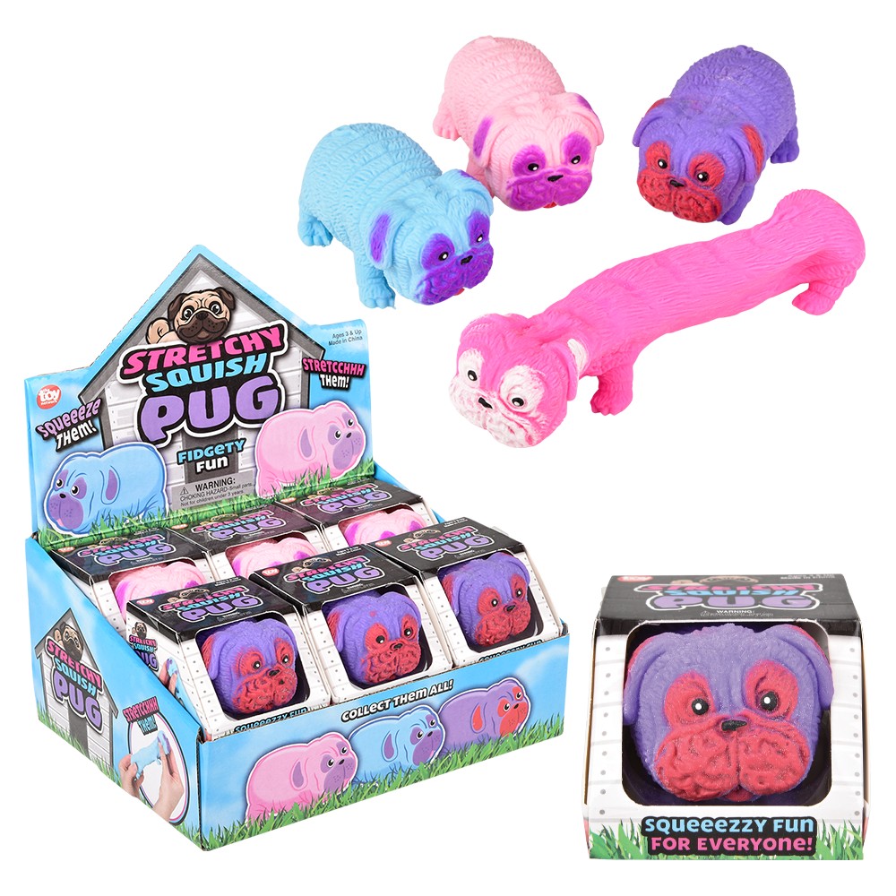 3.25" Stretchy, Squish Pug