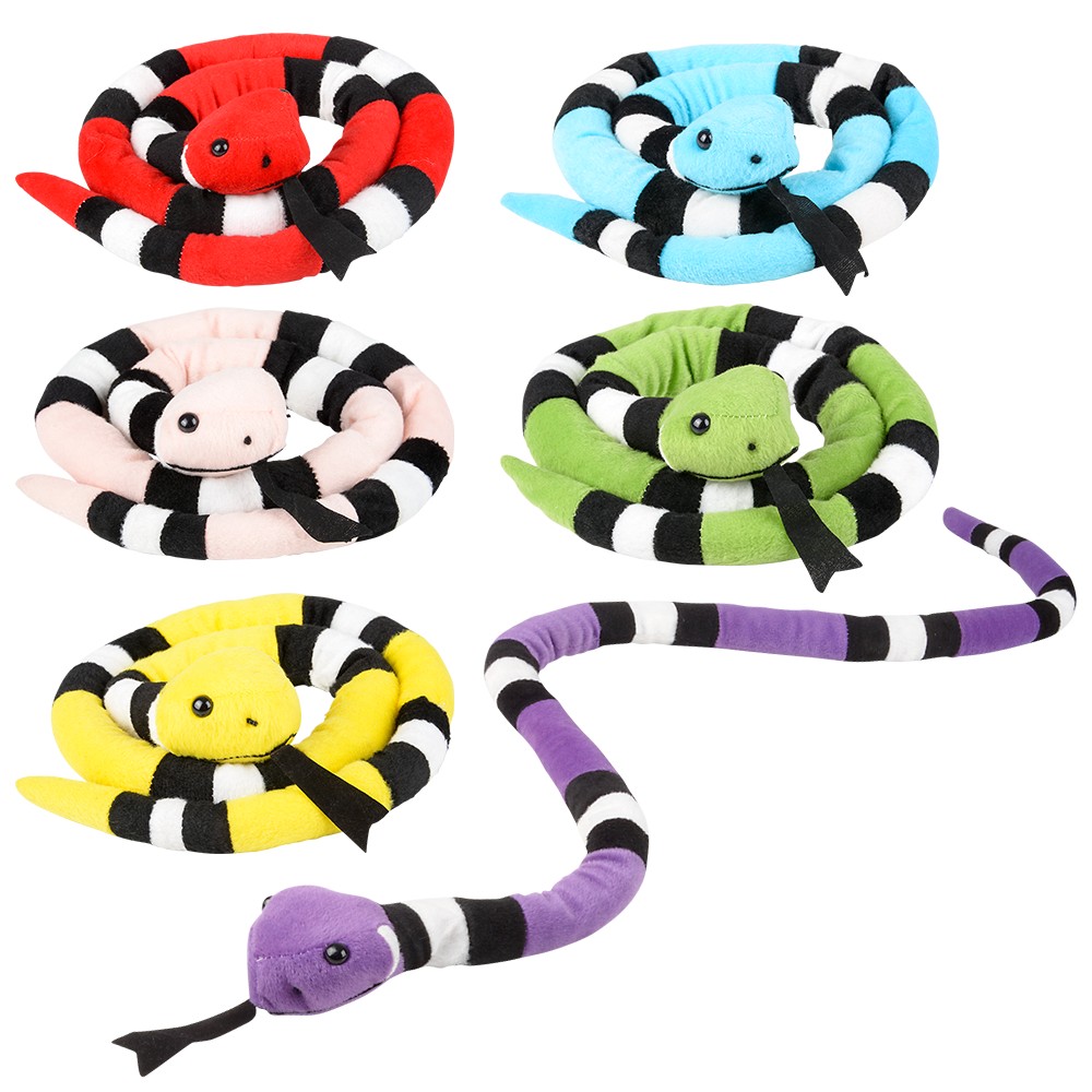 45" Striped Snake Plush
