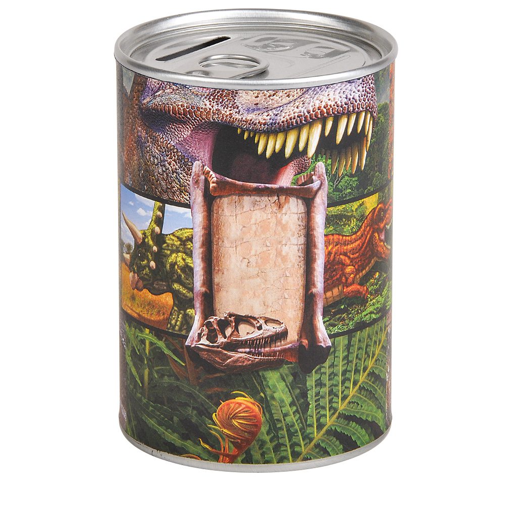 Tin Can Bank Dino