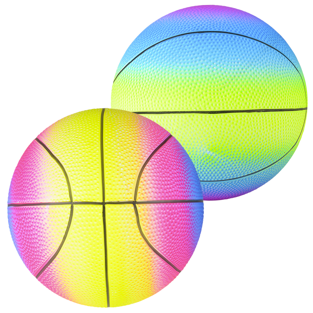 Rainbow Basketball Playground Ball 9"