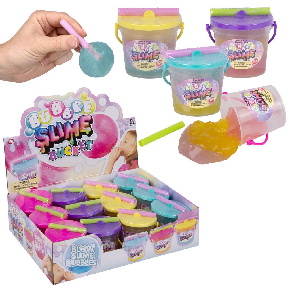 2.5" Bucket Bubble Slime 12ct