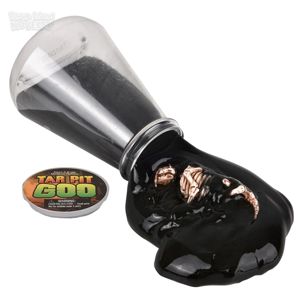 3.25" Tar Pit Goo With Smilodon Fossil 12ct