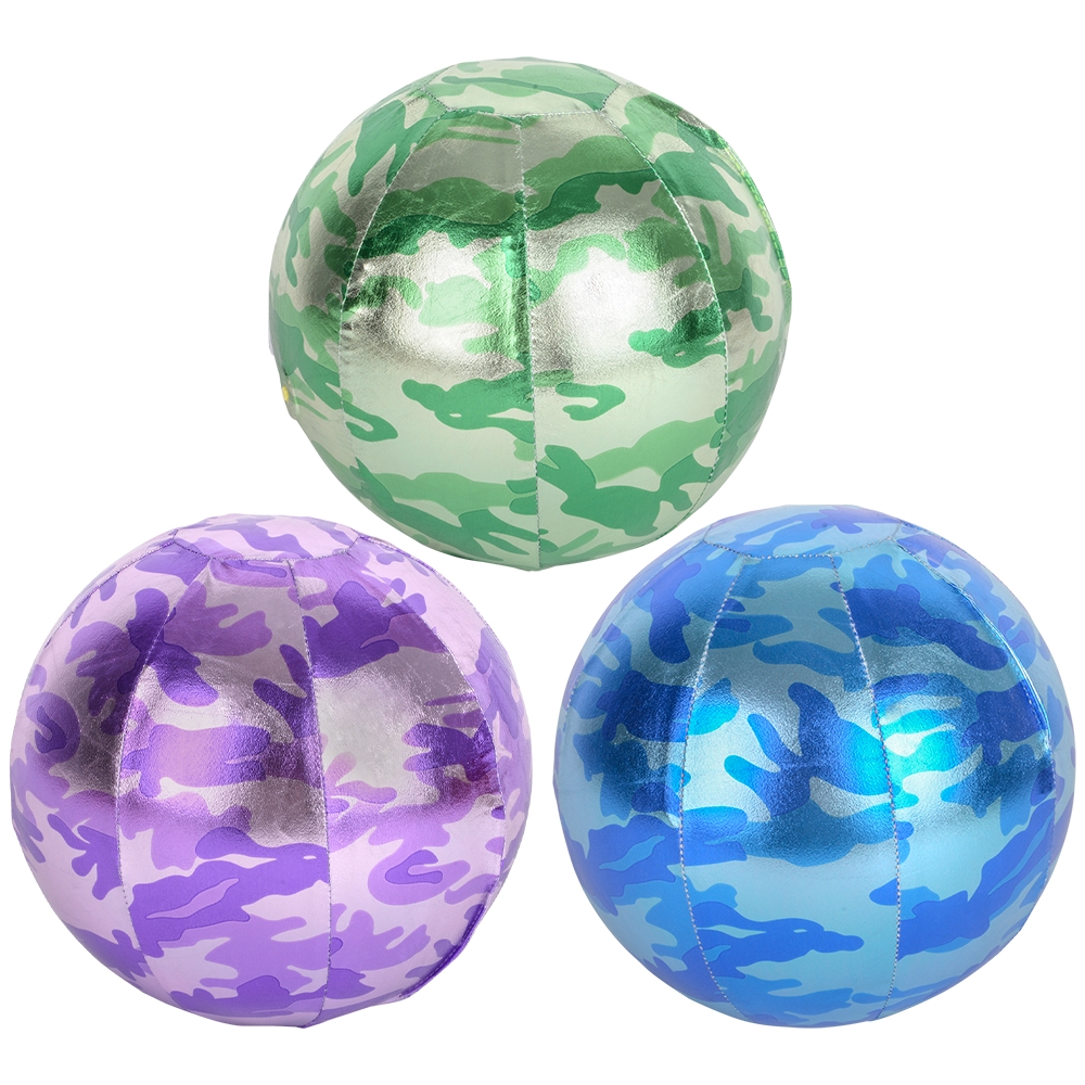 Metallic Fabric Camo Ball (3 Asst.) 9" 216/40