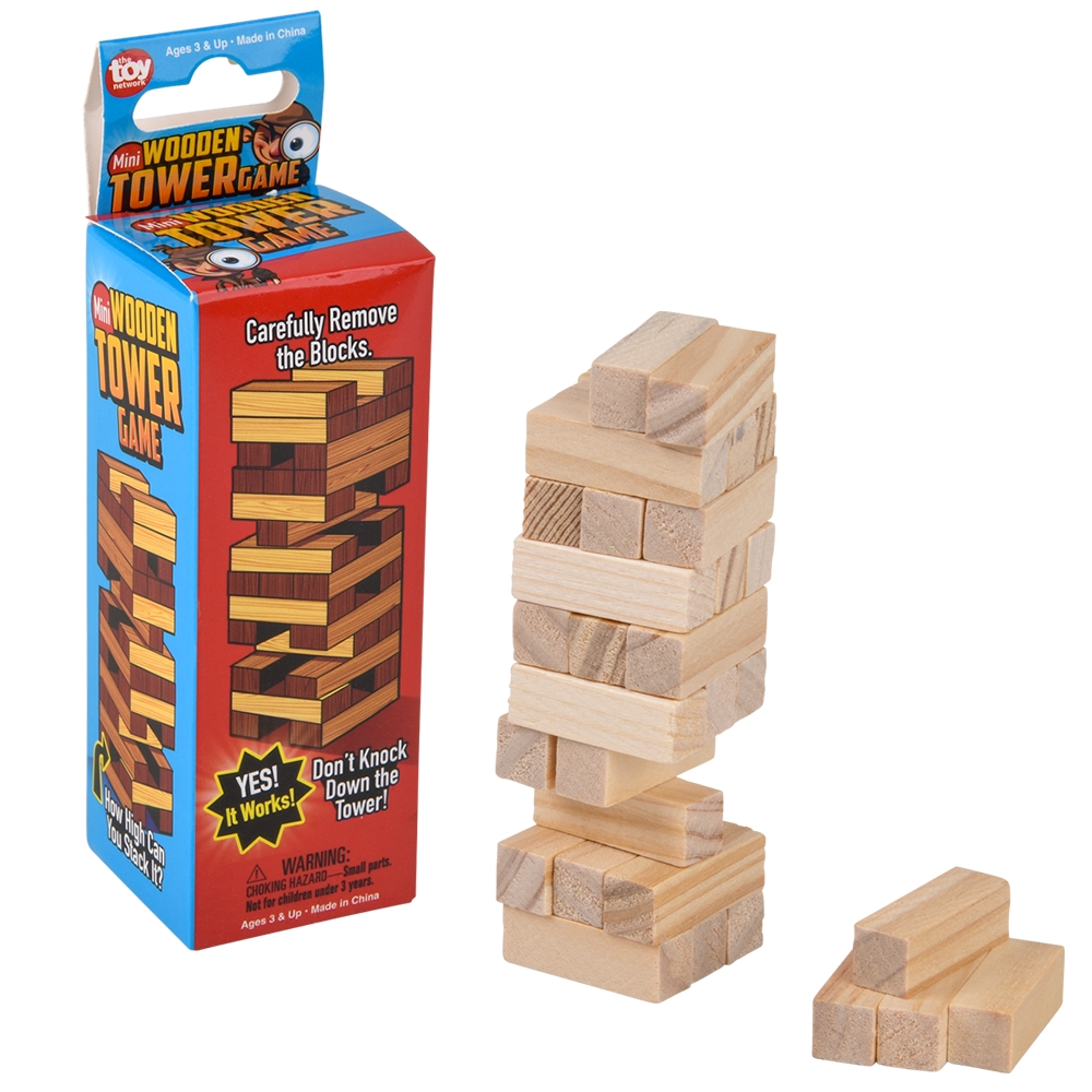 Mini Wooden Tower Game 4"