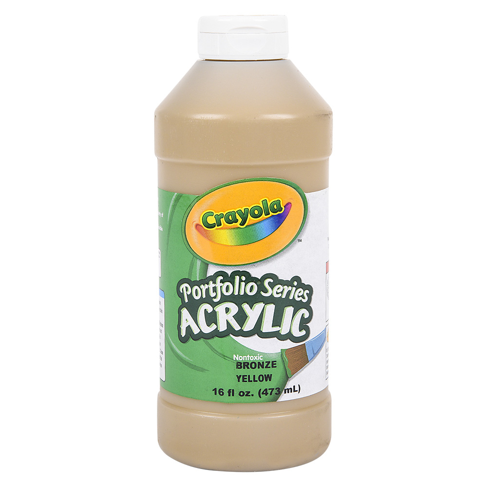 Crayola Acrylic Paint Bottle 16oz Bronze Yellow