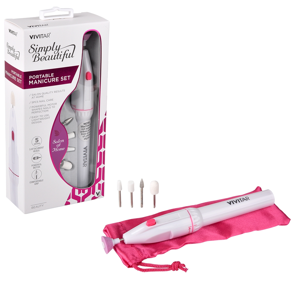 Vivitar Portable 5pc Electric Manicure Set