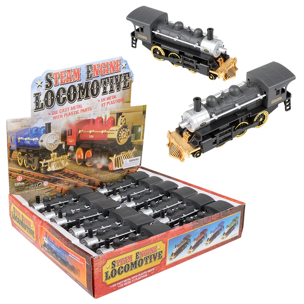 6.5" Die-Cast Pull Back Locomotive
