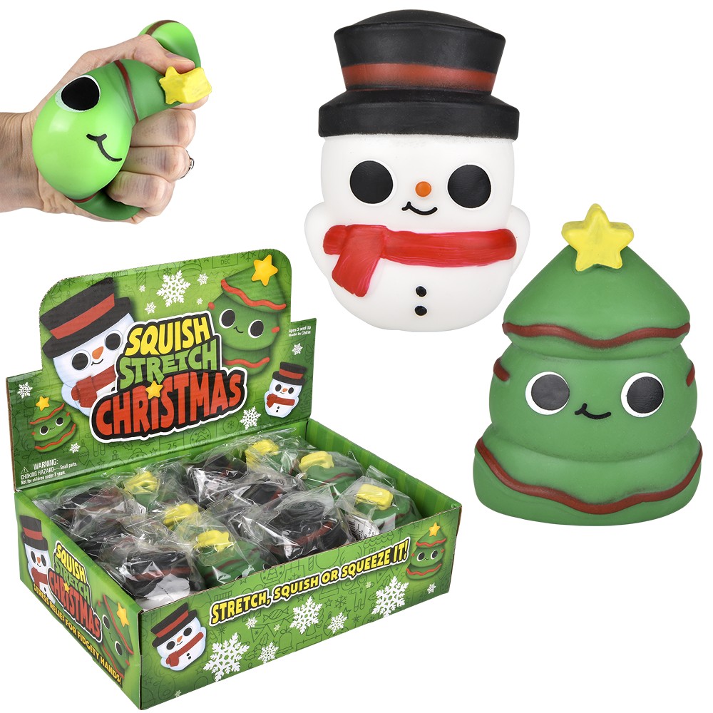 3.5" Christmas Squish Stretch 12ct 12/