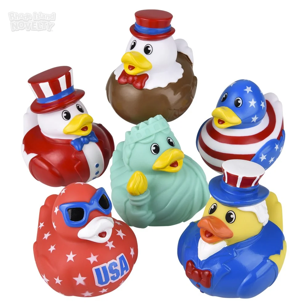 3.5" Patriotic Rubber Duck Assortment 12ct