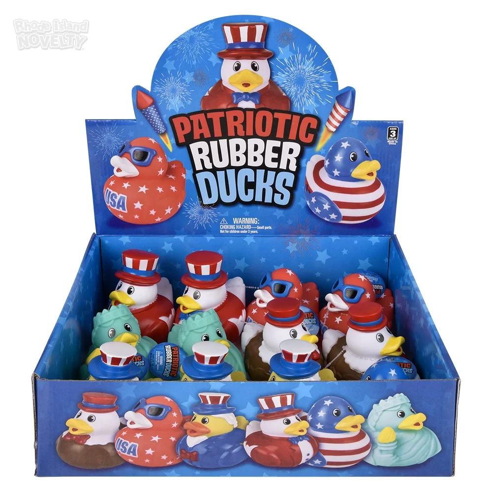 3.5" Patriotic Rubber Duck Assortment 12ct